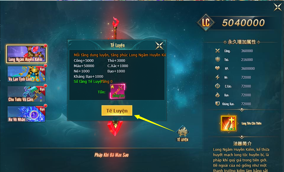[TÍNH NĂNG MỚI] – PHÁP KHÍ | CMN Online