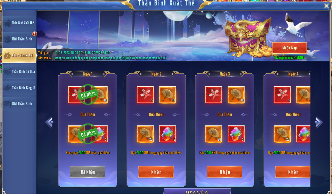EVENT THẦN BINH XUẤT THẾ | CMN Online